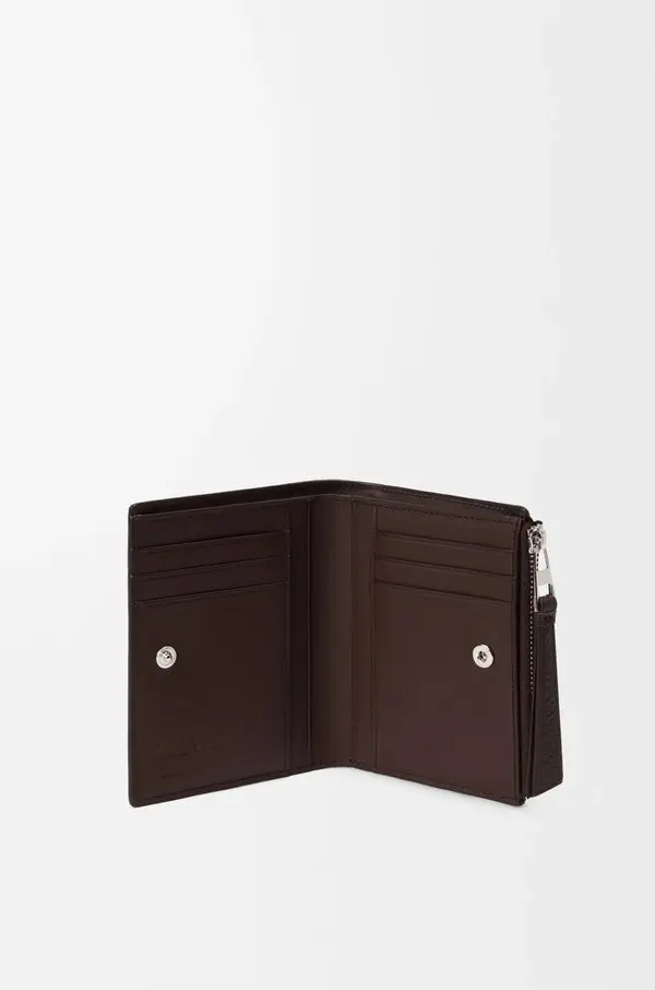 Loewe Puzzle Slim Compact Wallet In Supple Grained Calfskin