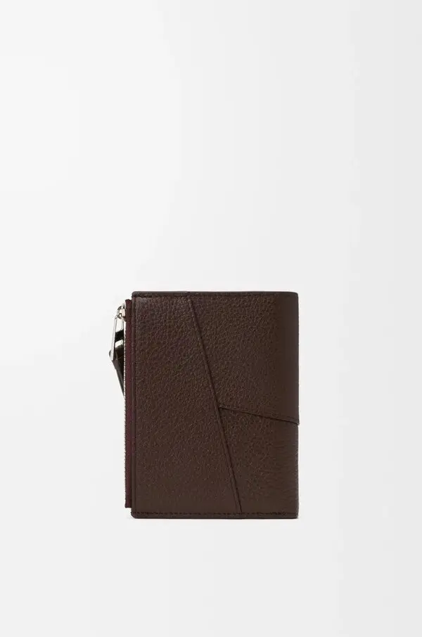 Loewe Puzzle Slim Compact Wallet In Supple Grained Calfskin