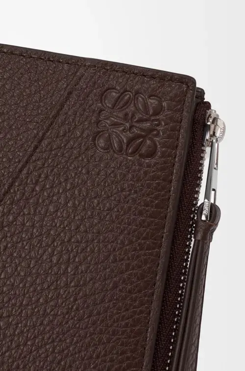 Loewe Puzzle Slim Compact Wallet In Supple Grained Calfskin