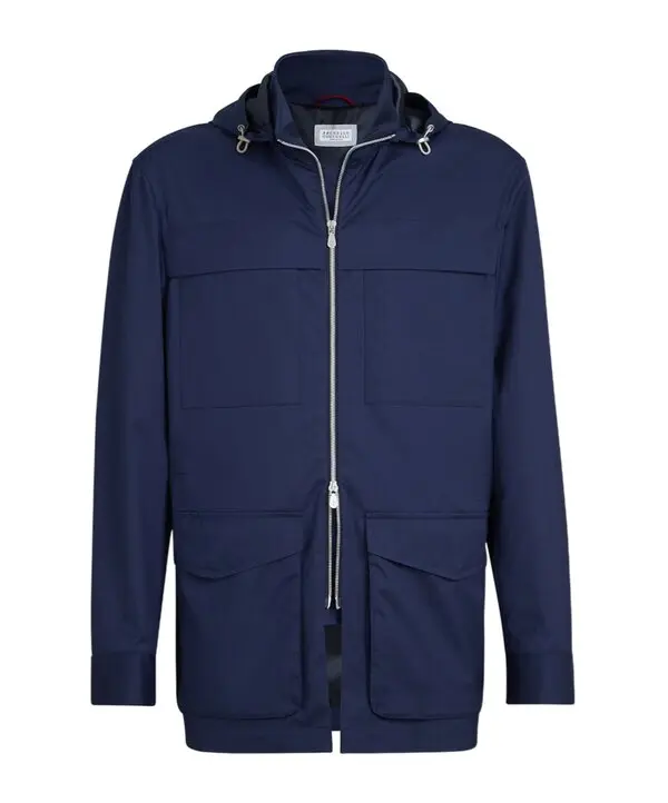 Brunello Cucinelli Detachable Hood Safari Jacket