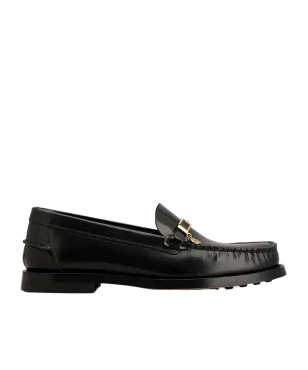TOD'S Leather Loafers With Buckle Detail