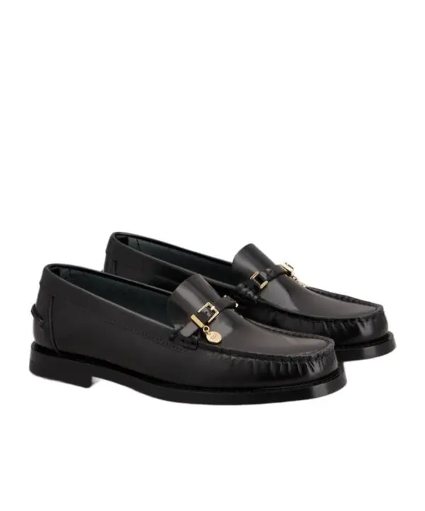TOD'S Leather Loafers With Buckle Detail