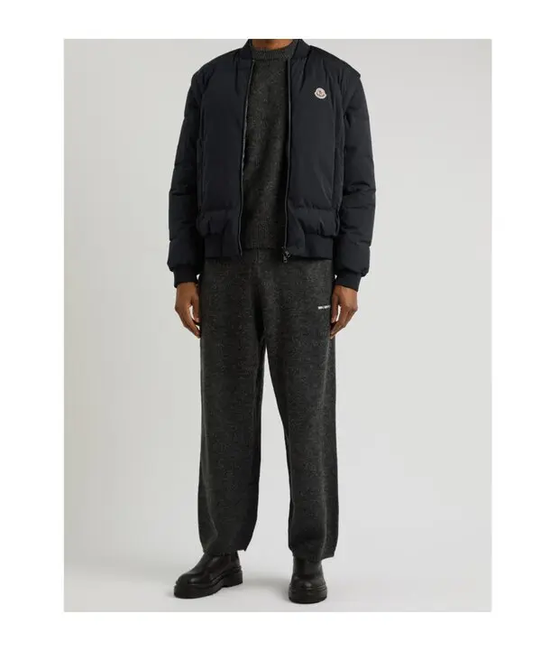 Moncler Taku Logo Padded Shell Bomber Jacket