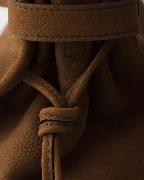 Prada Bonnie Nubuck Leather Tote Bag - Cocoa Brown