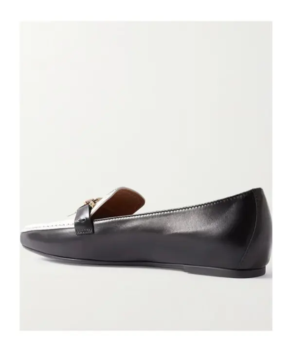 TOD'S Two-tone Leather Loafers With Gold Hardware