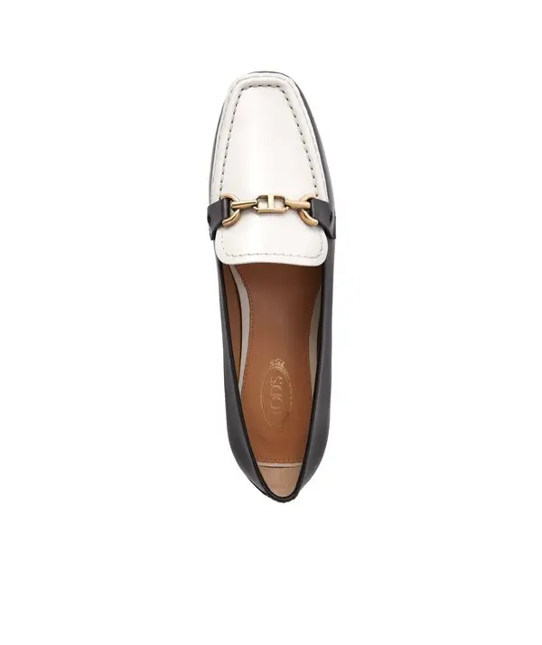 TOD'S Two-tone Leather Loafers With Gold Hardware