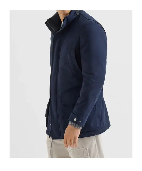 Brunello Cucinelli Water-resistant Microfiber Parka With Thermore Padding And Packable Hood