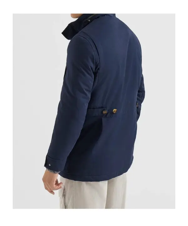 Brunello Cucinelli Water-resistant Microfiber Parka With Thermore Padding And Packable Hood