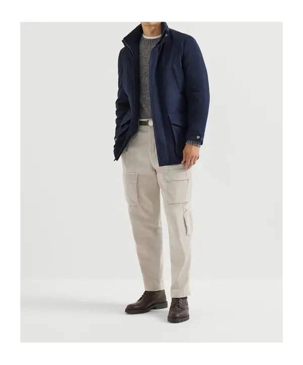Brunello Cucinelli Water-resistant Microfiber Parka With Thermore Padding And Packable Hood