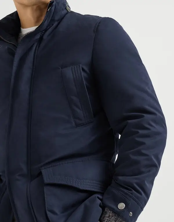Brunello Cucinelli Water-resistant Microfiber Parka With Thermore Padding And Packable Hood