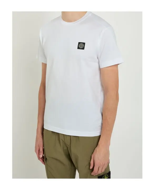 Stone Island Logo-appliquéd Cotton T-shirt