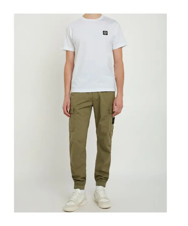 Stone Island Logo-appliquéd Cotton T-shirt