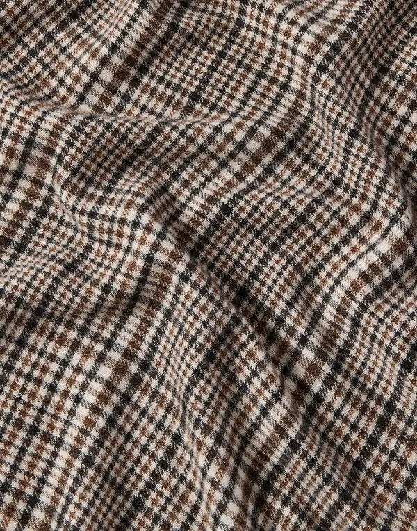 Brunello Cucinelli Cashmere Prince Of Wales Scarf - Brown