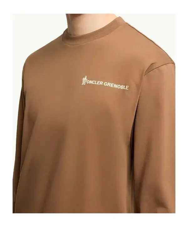 Moncler Logo Long Sleeve Cotton T-shirt