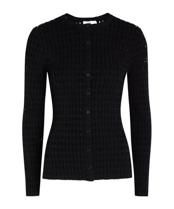 Simkhai Mabel Textured Cut-out Knit Top