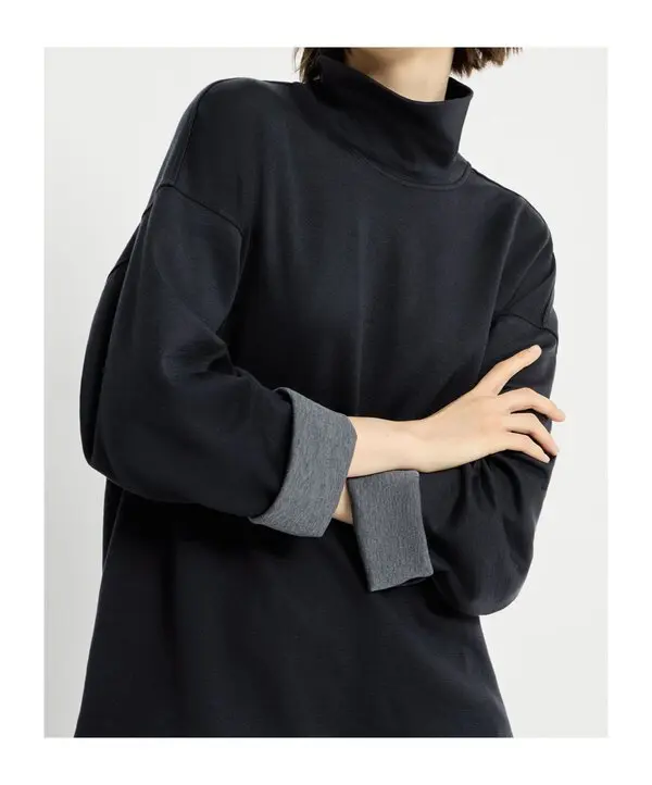 Brunello Cucinelli Cotton And Silk Blend High Neck Sweater