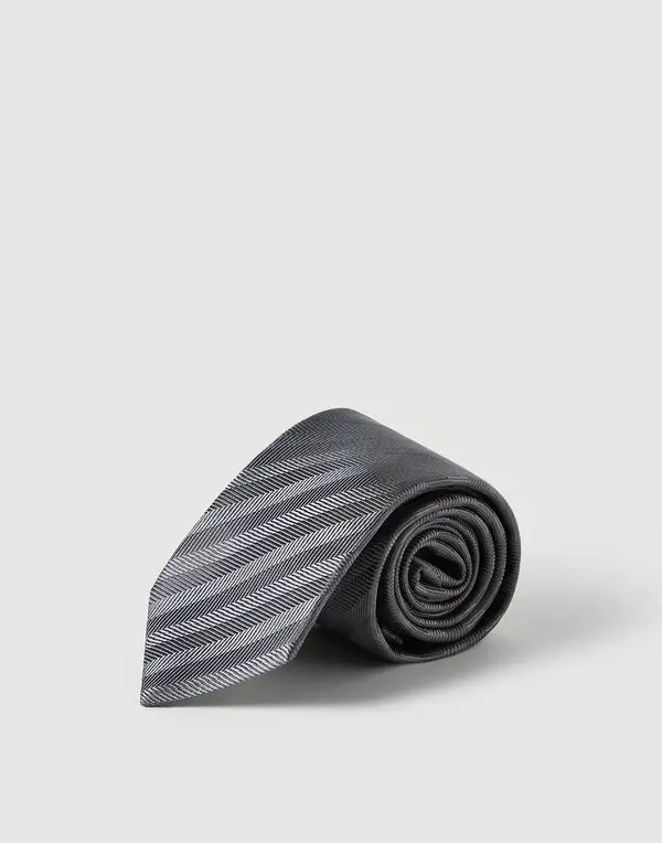 Brunello Cucinelli Silk Chevron Tie