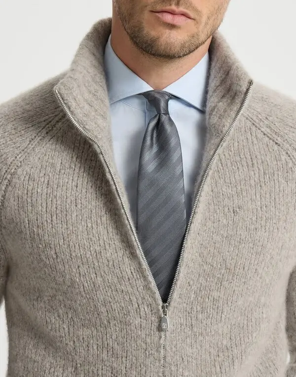 Brunello Cucinelli Silk Chevron Tie