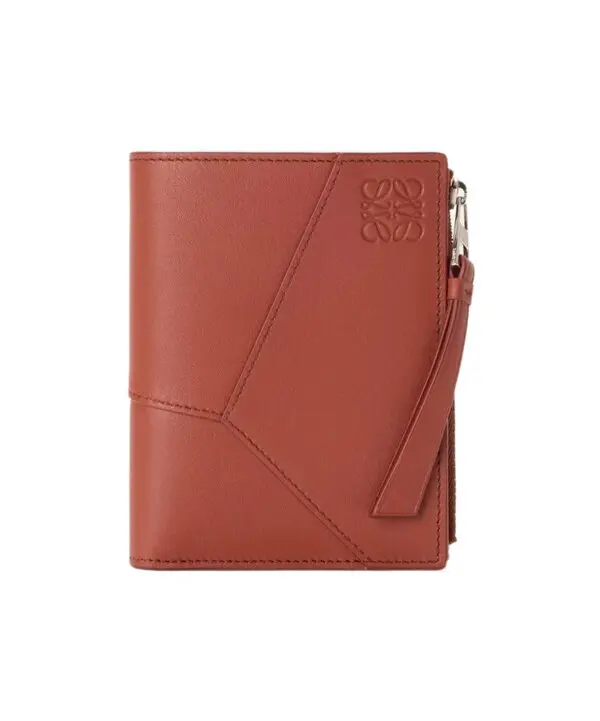 Loewe Puzzle Slim Compact Wallet In Classic Calfskin
