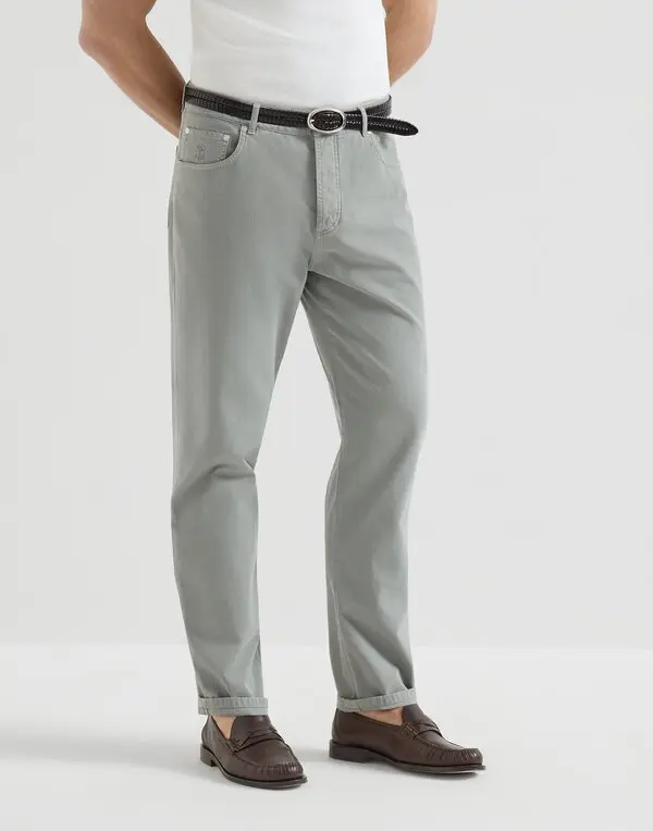 Brunello Cucinelli Garment-dyed Twisted Cotton Gabardine Trousers
