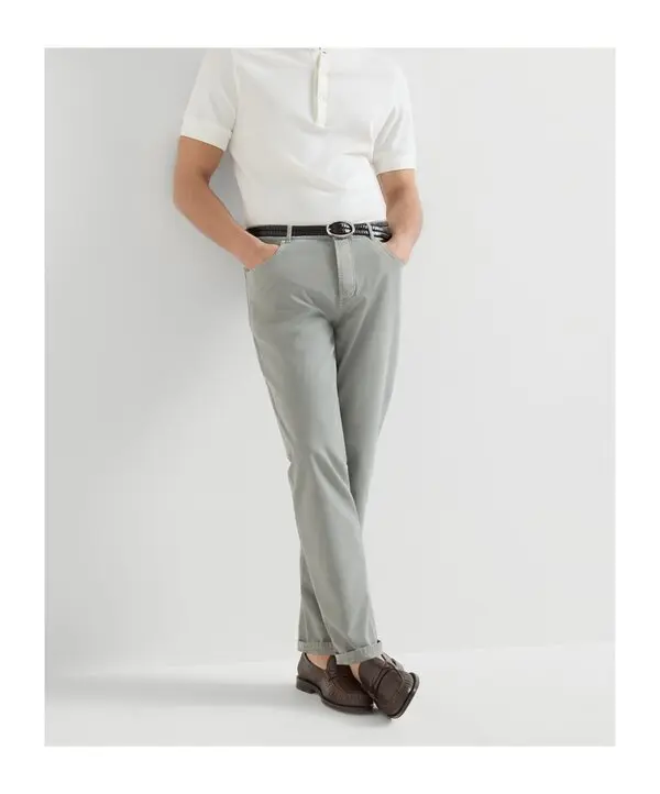 Brunello Cucinelli Garment-dyed Twisted Cotton Gabardine Trousers