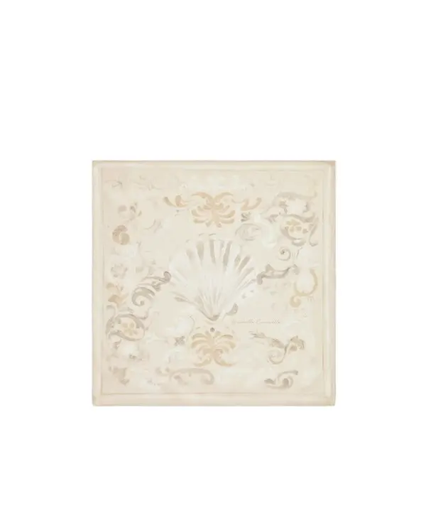 Brunello Cucinelli Patterned Silk Scarf - White