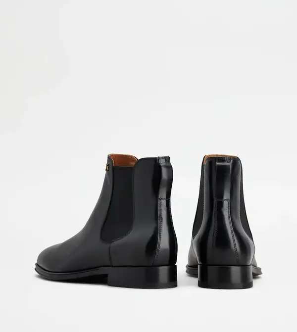 TOD'S Logo-plaque Leather Ankle Boots