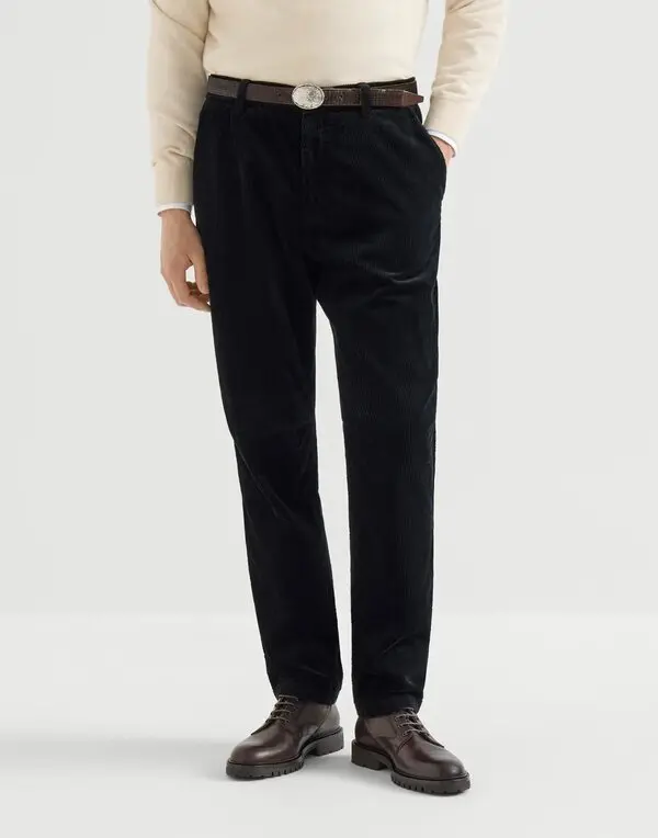 Brunello Cucinelli Garment-dyed Cotton Corduroy Trousers