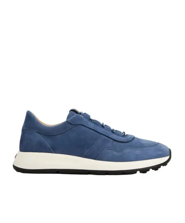 TOD'S Suede Lace-up Sneakers With Red Dot Heel Detail