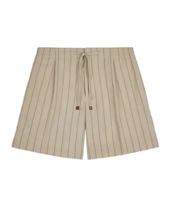 TOD'S Striped Silk Shorts