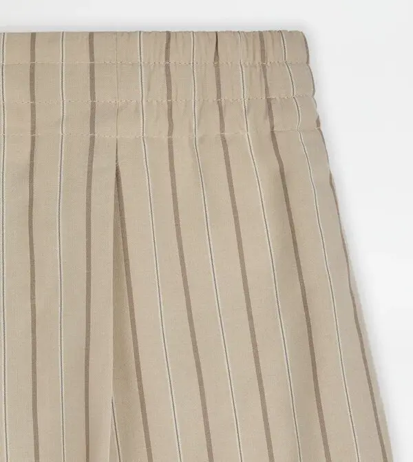 TOD'S Striped Silk Shorts