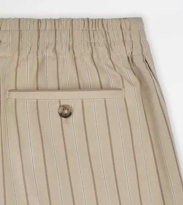 TOD'S Striped Silk Shorts