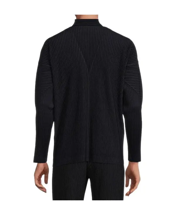 Issey Miyake Basics Panelled Plissé Cardigan