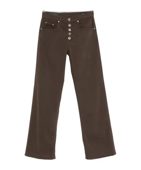 DONDUP Buttoned Straight-leg Jeans