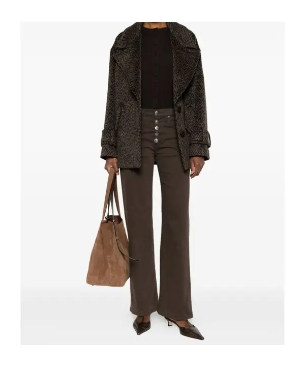 DONDUP Buttoned Straight-leg Jeans