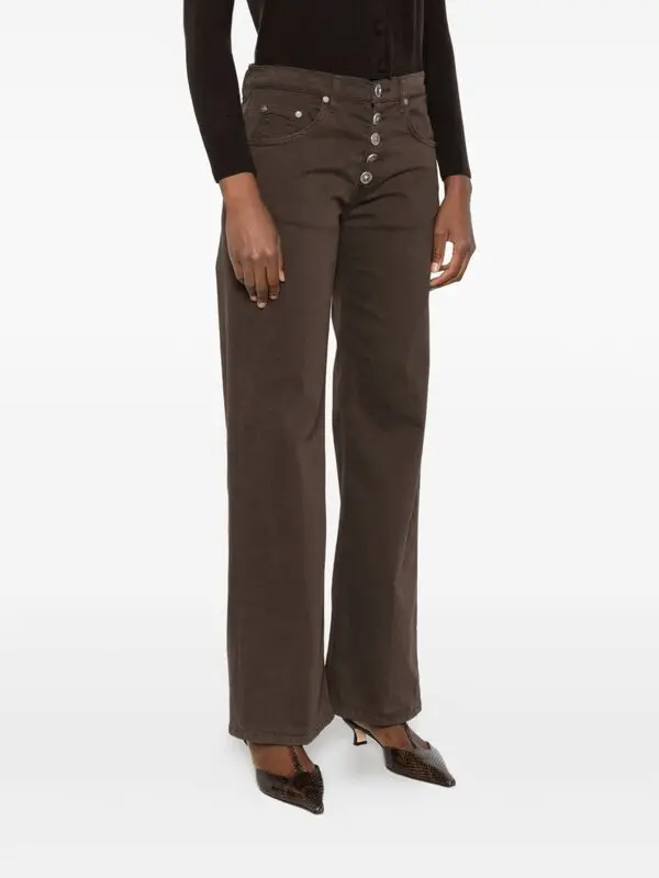 DONDUP Buttoned Straight-leg Jeans