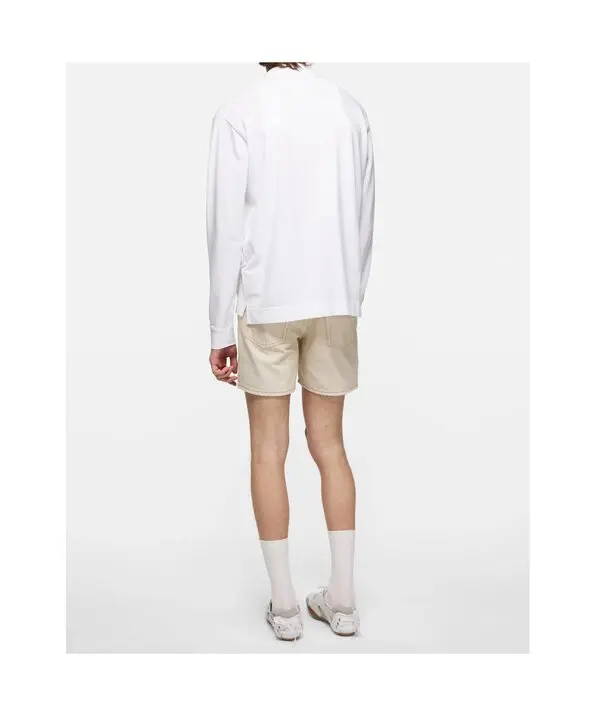 Acne Studios Light Wash Paint-splatter Denim Shorts