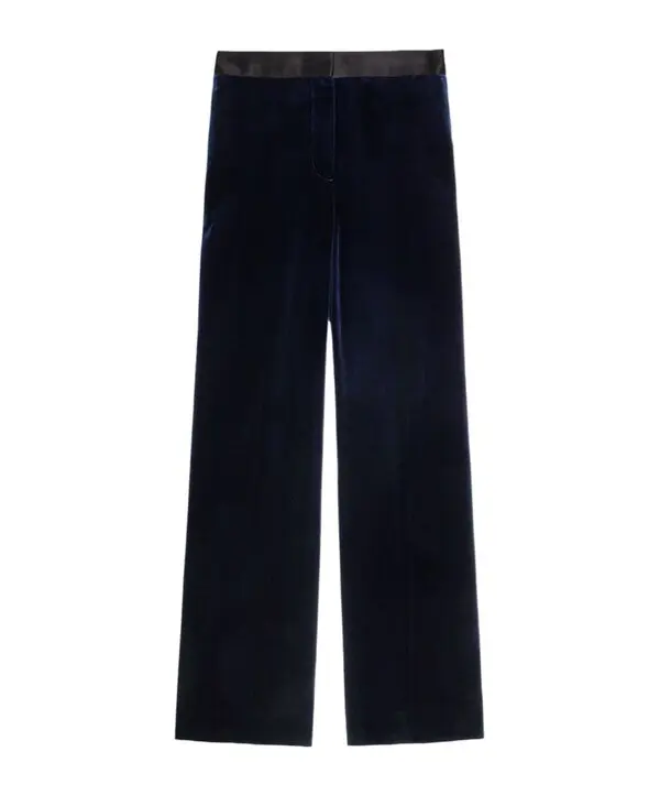 Victoria Beckham Wide-leg Velvet Trousers