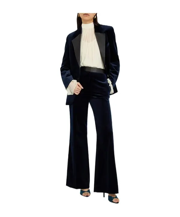 Victoria Beckham Wide-leg Velvet Trousers
