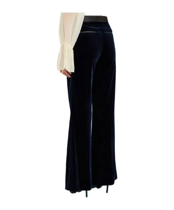 Victoria Beckham Wide-leg Velvet Trousers