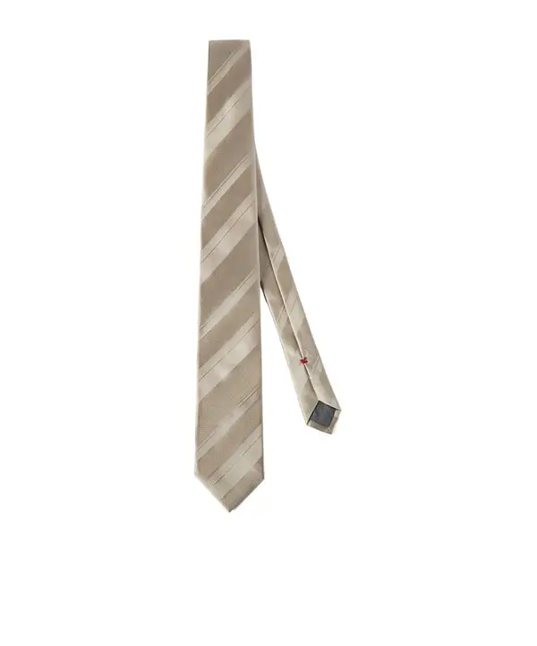 Brunello Cucinelli Striped Silk Tie