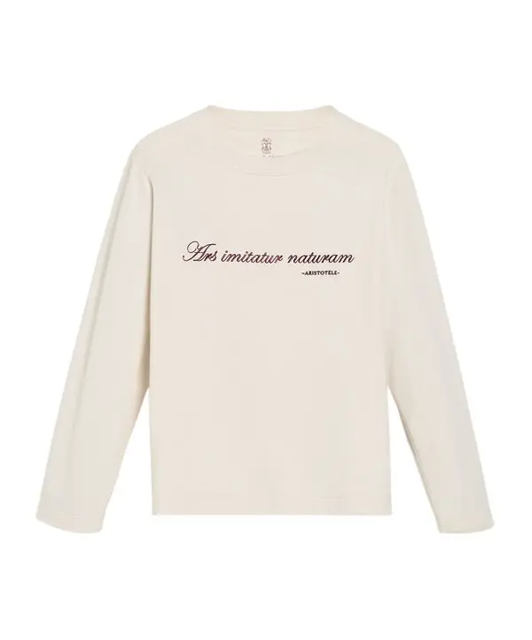 Brunello Cucinelli Cotton Jersey Long-sleeve T-shirt With Embroidery