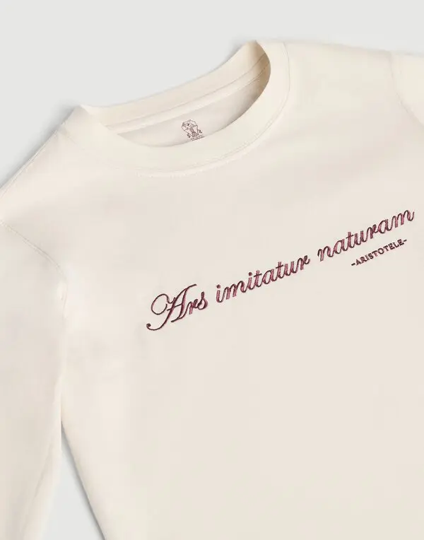 Brunello Cucinelli Cotton Jersey Long-sleeve T-shirt With Embroidery