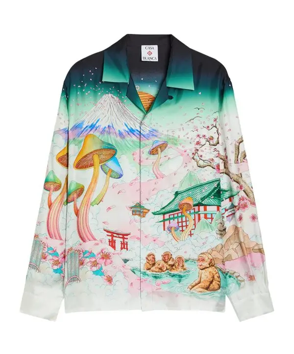 Casablanca Printed Silk-twill Shirt