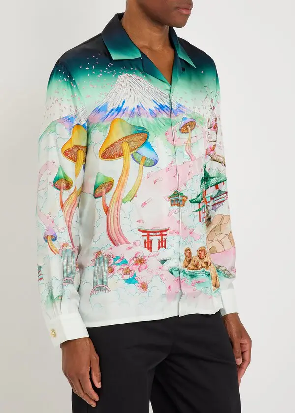 Casablanca Printed Silk-twill Shirt