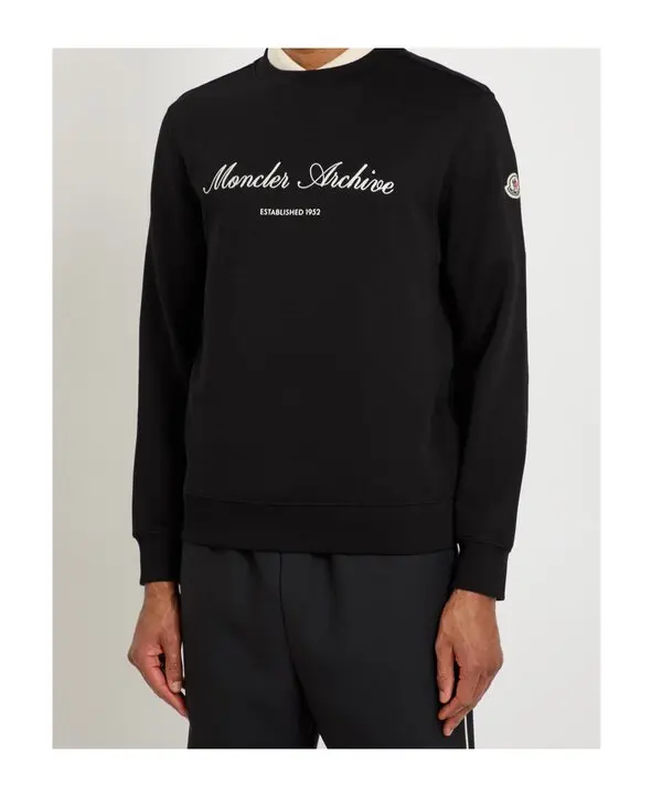 Moncler Logo-embroidered Cotton-blend Sweatshirt