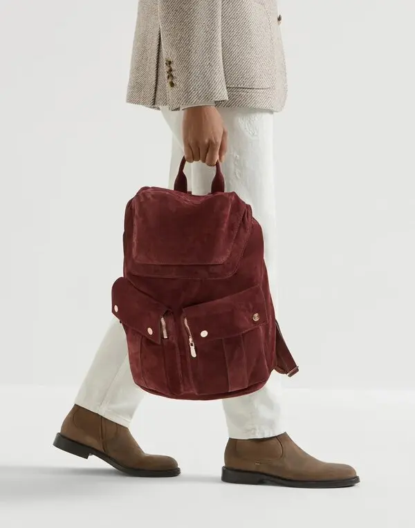 Brunello Cucinelli Suede Leisure Backpack