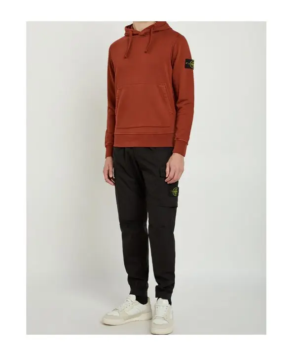 Stone Island Hooded Cotton Sweatshirt