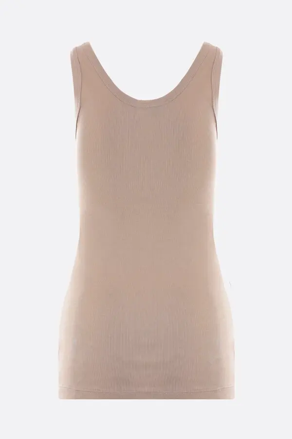 Prada Ribbed Knit U-neck Top
