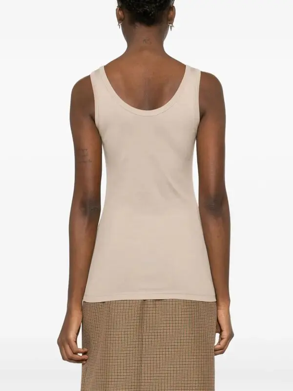 Prada Ribbed Knit U-neck Top